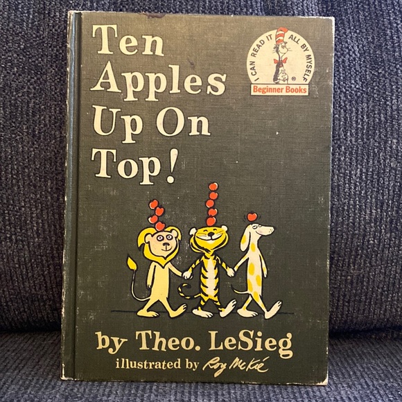 Dr. Seuss | Other | Vtg Dr Seuss Ten Apples Up On Top Learning ...